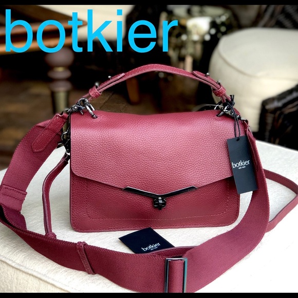 Botkier | Bags | Botkier Valentina Leather Satchel In Maroon | Poshmark